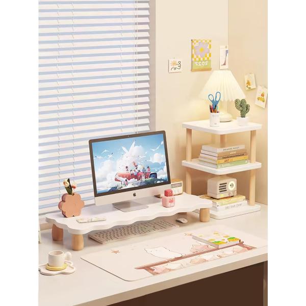 パソコン 台は様々な場合に大活躍！キーボードなどをモニター台の下に収納して、デスク上の利用空間が広がり。多機能な机上台で、オフィス、研究室やリビングルームなど等での使用をお勧め。本棚やプリンター・ファクス機のスタンドとして使っても大変便利で...