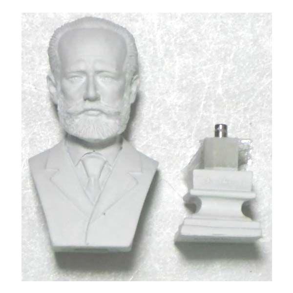 商品タイトル「立体カプセル百科事典　大作曲家名鑑　3-D CAPSULE ENCYCROPEDIA Great Composer Figure　チャイコフスキー（石膏版）」単品です。※破損検査のため開封しただけで、未組み立てですが、後述のよ...
