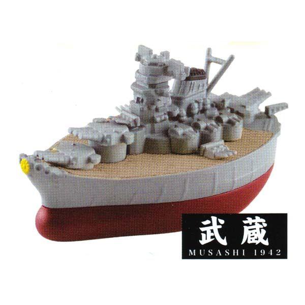 商品タイトル「デフォルメ　連合艦隊　Ｖｏｌ．１　Ｄｅｆｏｒｍａｔｉｏｎ　Ｃｏｍｂｉｎｅｄ　ｆｌｅｅｔ　Ｖｏｌ．１　武蔵（ＭＵＳＡＳＨＩ　１９４２）（再販）」単品です。内容確認のためカプセル開封しただけです。なお、商品の特性上「説明書には折れ...