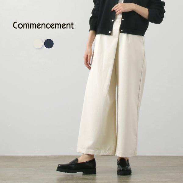 ■品良く決まるラップパンツアシンメトリーなラップデザインが目を惹くワイドパンツ。しなやかでしっかりとしたコットンツイル素材が、裾にかけて美しく広がるワイドなシルエットを形成。バックゴムで楽な穿き心地ながらも、取り入れるだけでさりげなくこなれ...