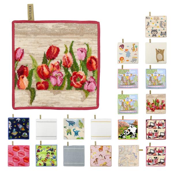 ◆ミニタオルハンカチ◆サイズ25cm×25cm※スタッフ採寸のため若干の誤差あり◆デザイン【1】アムステルダム ・ベージュ（チューリップ）・【2】アムステルダム ・カーマイン（チューリップ）・【3】BELLA メイクアップ・ローズウッド・【...