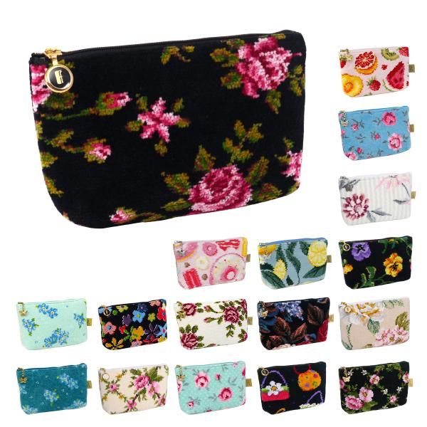 ◆アイテム：Make Up Bag M4 ポーチ◆柄ミリアム・ブラックチェリーバニラ ローズアメリー ブラックアメリー クリームファティマ・レッドクレイジーバッグレインボーブロッサム ブラックチェルシー・ホワイトコーンウォール・ブラックモン...