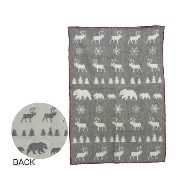 ◆WOOL BLANKETS 90x130 ハーフブランケット◆柄：WILDERNESS◆カラー：GREY（グレー）◆サイズ：W90 x H130cm◆素材：ラムウール（eco lambs wool）100%※エコウールとは・・・羊の毛皮を...