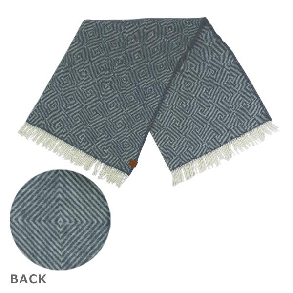 ◆アイテム25% RECYCLED WOOL&amp; 75% ECO LAMBSWOOL. BRUSHED 130x200 / ブランケット◆柄GOOSEYE◆カラーSMOKEY BLUE◆サイズW130 x H200cm◆素材25% R...