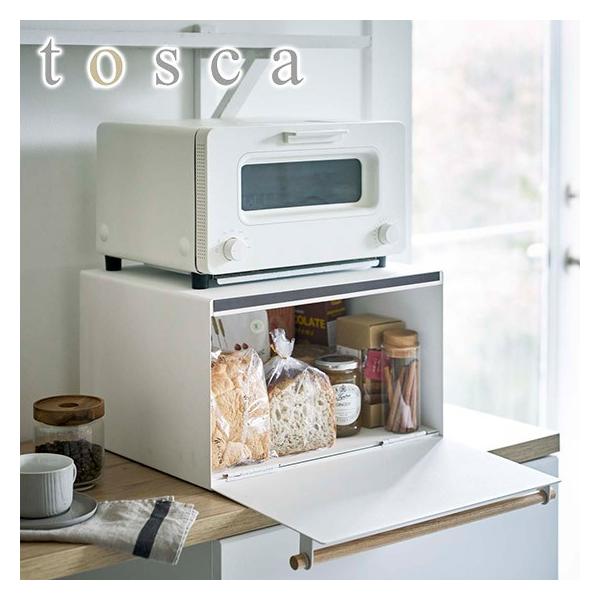 ◆アイテムtosca（トスカ）ブレッドケース ホワイト（4376）◆サイズW43 × D36.5 × H24cm（内寸：W39.5 × D32 × H20.5cm）◆重量約5100g◆耐荷重（約）（本体上部）約10kg◆材質（本体・扉）スチ...