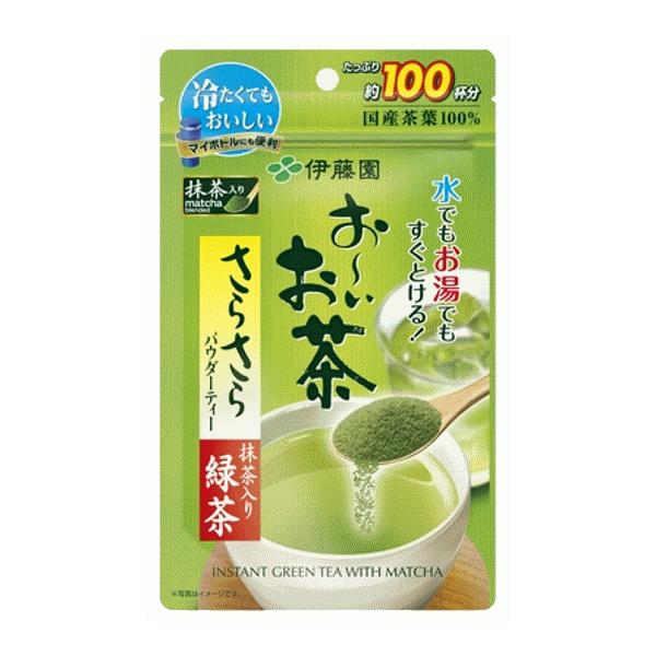 伊藤園 おーいお茶 パウダーティー　メール便対応急須でいれた自然な味わいが手軽に楽しめるインスタント緑茶。冷水でも溶けやすく、抹茶入りのためお茶の緑と味わいが濃く出ます。(約100杯分お楽しみいただけます）