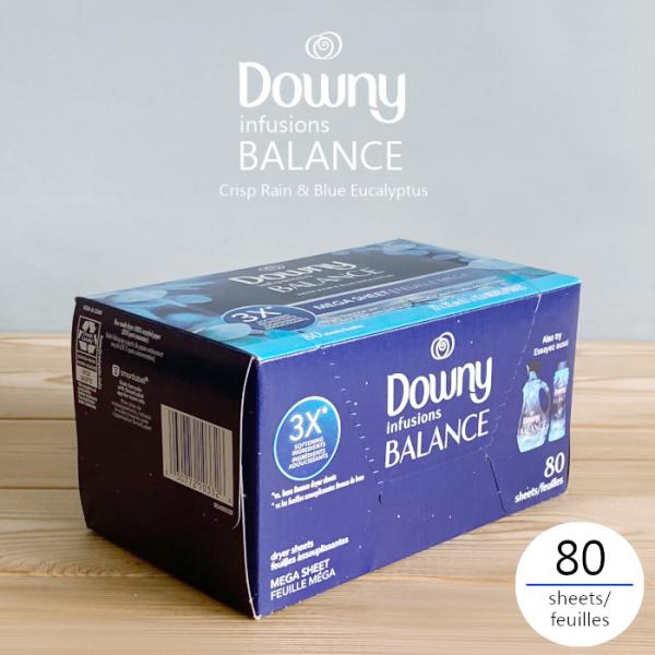 【発売日：2024年02月29日】■商品名　柔軟剤シート ダウニー シート インフュージョン クリスプレイン＆ブルーユーカリ 80枚 柔軟シート 柔軟剤仕上げ剤 Balance Crisp Rain &amp; Blue Eucalyptu...