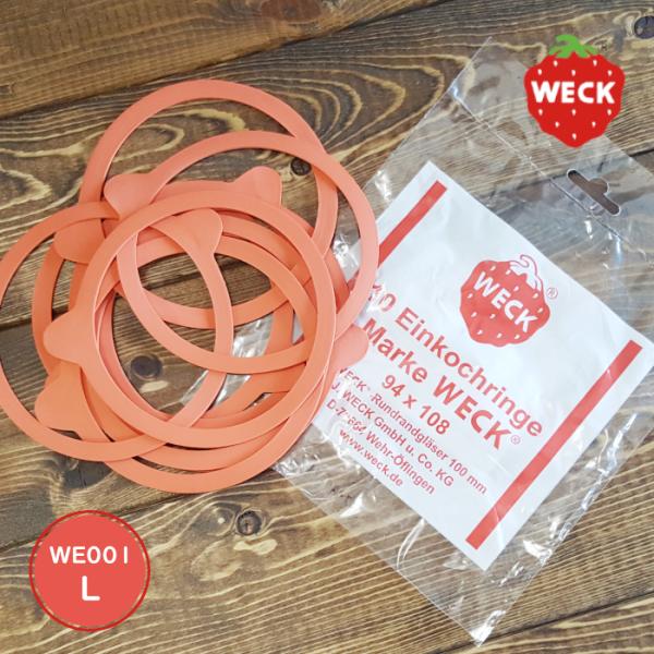 【発売日：2023年08月03日】■商品名　パッキン WECK ゴムパッキン L 100mm 10個入 WE001 ガラス容器 ゴムパッキン10枚入り 煮沸密閉 保存容器 調味料 ジャム キャニスター 海外 おしゃれ 10P ウェック