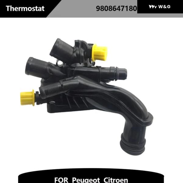 9808647180 V763471180 自動冷却 システム ウォーター アウトレット サーモスタット プジョー 208 2008 308 3008 シトロエン DS3 DS4 C4 1.6T カスタムパーツ アクセサリー 交換用部品Pl...