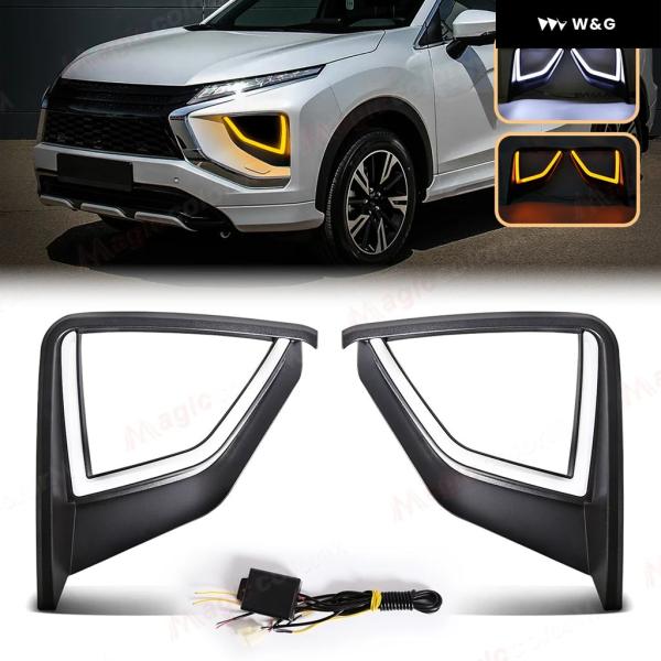 三菱 X パンダー 2017 - 20 LED デイタイム ランニングライト DRL ウィンカー フォグランプ ホワイト イエロー カーアクセサリー カスタムパーツ アクセサリー 交換用部品Hign-concerned Chemical:N...