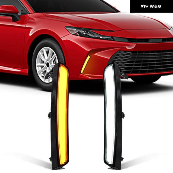 LED DRL トヨタ カムリ LE XLE 2024 2025 第9世代 デイタイム ランニングライト ホワイト イエロー ウィンカー フォグランプ フロント バンパー ライト カスタムパーツ アクセサリー 交換用部品Hign-conce...