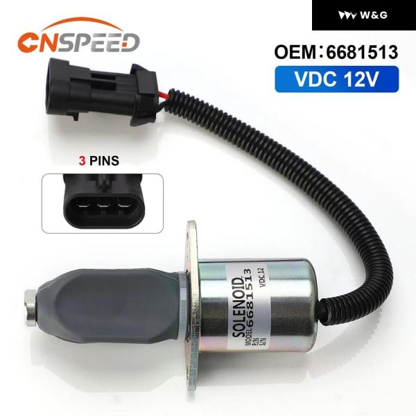 12V 遮断 ソレノイド 6681512 6681513 6690563 ストップ ソレノイド ボブキャット A220 S70 S100 S130 S150 S160 S175 S185 S205 S220 カスタムパーツ アクセサリー 交...