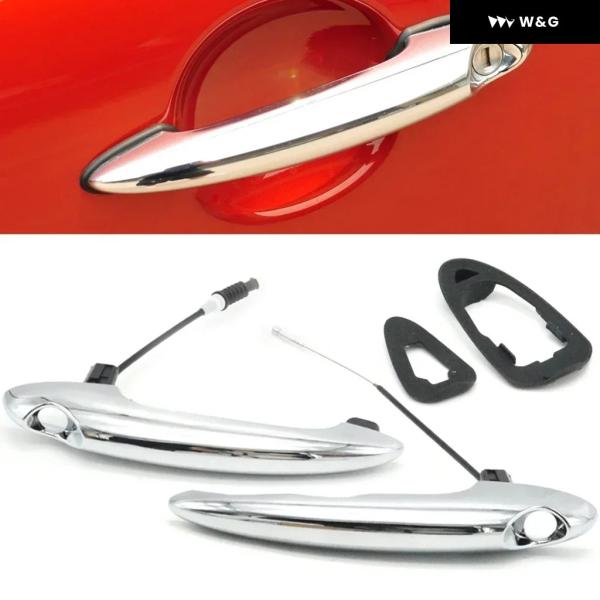 フロントサイドクロームシルバー 外装 ドアハンドル BMW ミニクーパー R50 R51 R52 R53-R55 クラブマン R56 R57 R58 R59 R60 カントリーマン R61 カスタムパーツ アクセサリー 交換用部品Hign-...