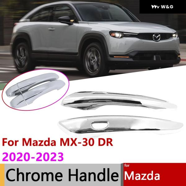 マツダ MX-30 MX 30 DR 2020 - 23 クロームドアスマートハンドルカバー トリム セット 装飾 ステッカー カーアクセサリー カスタムパーツ アクセサリー 交換用部品Category:3DType Of Sticker:...