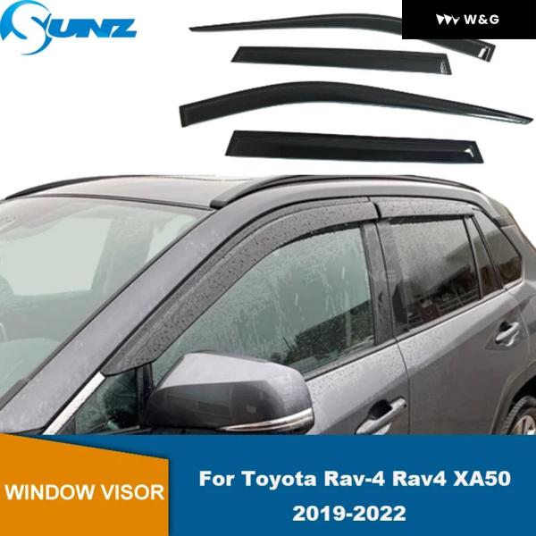 サイドウィンドウデフレクター トヨタ RAV-4 RAV4 XA50 2019 - 24 ウェザーシールド ウィンドウ ドア バイザー サンレインガード カスタムパーツ アクセサリー 交換用部品Material:PlasticHign-co...