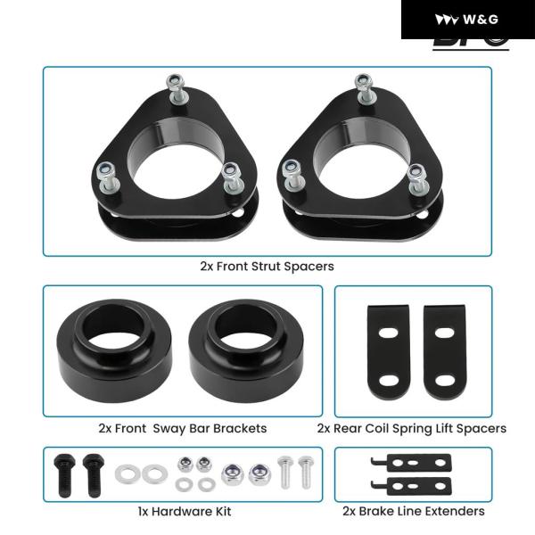 フロント2インチ リア1.5インチ フルレベリングリフトキット スペーサー 付き トヨタ RAV4 2006-2018 カスタムパーツ アクセサリー 交換用部品Hign-concerned Chemical:NoneOther Part N...