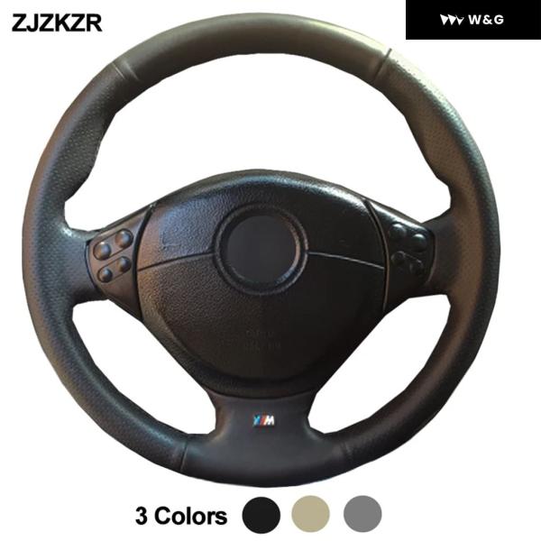 車用オート ステアリングホイール カバー BMW M SPORT E36 1996 - 2000 E39 1995 - 2001 Z3 M E36/7 E36/8 1998 - 2002 M3 M5 FUNDA VOLANTE カスタムパー...