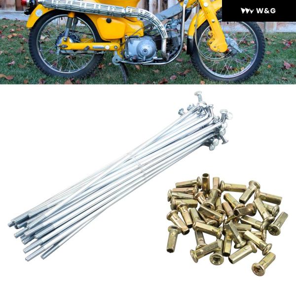 オートバイ バイク 165MM 36ニップル スポークセット ホンダ CT90 トレイル 90 1966 - 1976 1977 1978 1979 1.4 * 17インチ 55 ホイールリム フロント リア カスタムパーツ アクセサリー ...
