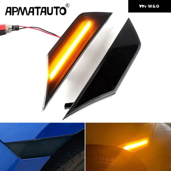 スモークレンズ LED サイドマーカー カーライト 2個 ホンダ シビック 2016 2017 2018 2020 OE#34300-TET-H01 オート リフレクター ウィンカーライト カスタムパーツ アクセサリー 交換用部品Hign-...