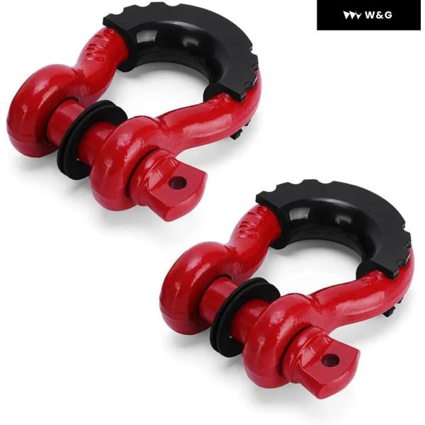 カーアクセサリー Dリングシャックル 3.25T 牽引フック ジープ ラングラー オフロード トラック 車両リカバリー 4X4 オフロードツールに 汎用 フィット カスタムパーツ アクセサリー 交換用部品Hign-concerned Che...