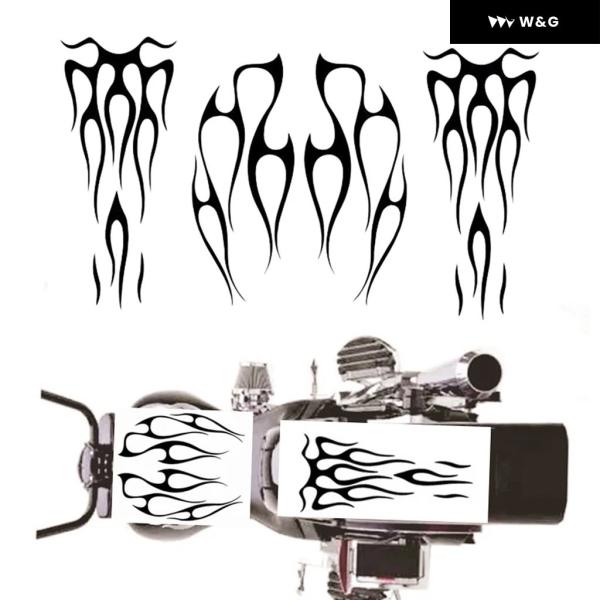 オートバイ バイク デカール ビニール製 炎 ステッカー ブラック タンクフェンダー用 カスタムパーツ アクセサリー 交換用部品Hign-concerned Chemical:NoneItem Height:0Item Width:0Ite...