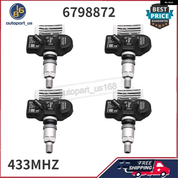 4個 6798872 433MHZ TPMS タイヤ エア圧 センサー BMW 320I 328I 428I 528I 650I 750I ALPINA B6 M6 X4 Z4 MINI COOPER カスタム パーツ アクセサリーHigh...
