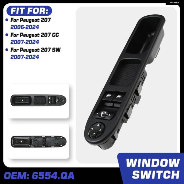 パワーウィンドウレギュレーター コントロール スイッチ 6554.QA 96642446XT プジョー 207 CC SW 2006-14-2024 カスタム パーツ アクセサリーHigh-concerned chemical:NoneMo...