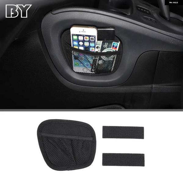 MERCEDES BENZ SMART FORTWO FORFOUR 453 2016-2021 アクセサリー 車セントラル コントロール サイド 収納 バッグ ネットストリングバッグ メッシュポケット カスタム パーツ アクセサリーTyp...