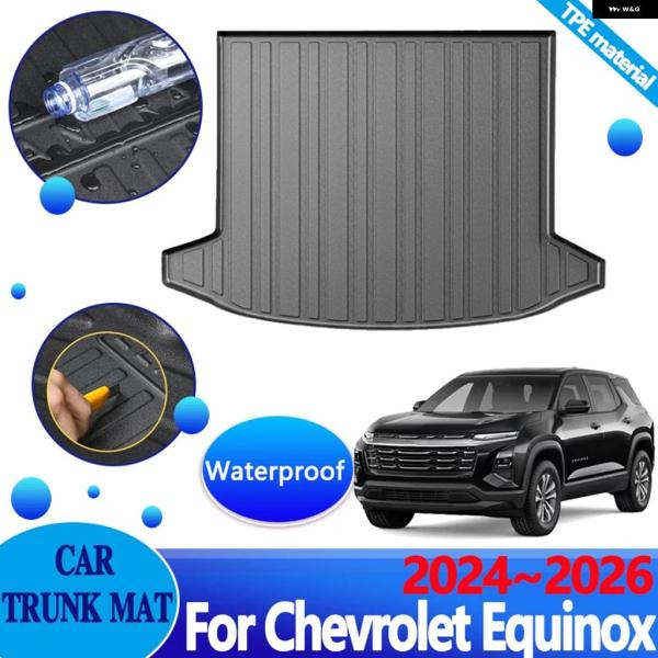 シボレー エクイノックス 2024 2025 2026 車 トランク マット 汚れ防止ライナー 防水 カーペット プロテクター TPE 収納 パッド 自動車アクセサリー カスタム パーツ アクセサリーHigh-concerned chemi...