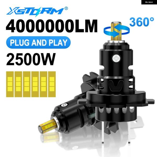 2500W H7 LEDライト 360° LED車 ヘッドライト バルブ CANバス 4000000LM ライトカーターボサイズ H7 ヘッドランプ 6000K 12V ファン付き カスタム パーツ アクセサリーHigh-concerned...