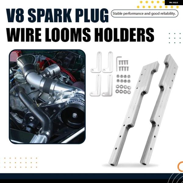 ディバイダーセパレーター スパークプラグ ワイヤールーム ホルダー 40375 V8 シボレー フォード SBC BBC SBF BBF 350 400 396 472 502 シルバー カスタム パーツ アクセサリーHigh-concer...