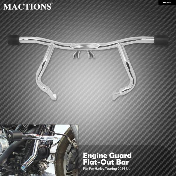 オートバイ エンジン ガード クラッシュ バー フロント落下防止 ハーレー ツーリング ストリートグライド 2014年以降 ロードグライド 2014-2022年 カスタム パーツ アクセサリーHigh-concerned chemical:...