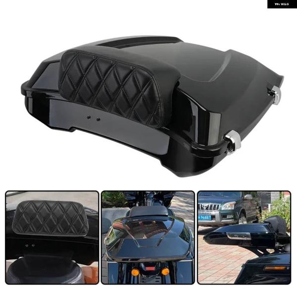 ハーレー ツーリング エレクトラ ストリート グライド ウルトラ クラシック ロード キング 1997年以降 ブラック バイク チョップド ツアーパック トランク バックレスト カスタム パーツ アクセサリーProtective parts...