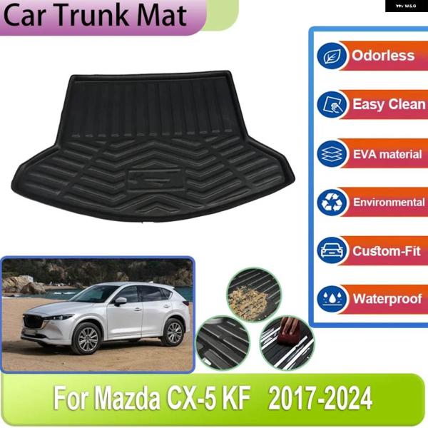 EVA リア トランク マット マツダ CX-5 アクセサリー KF MK2 2017 2018 ~2024 防水 収納 パッド 車用フロアトレイライナー カーアクセサリー カスタム パーツ アクセサリーHigh-concerned che...