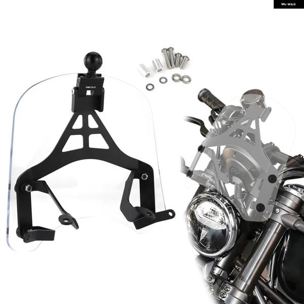 オートバイ 調整可能ウィンドスクリーン CFMOTO 450CL-C 450CLC 2023 - 2025 ウィンドシールド ウィンドデフレクター GPS マウント ナビゲーション ブラケット カスタム パーツ アクセサリーHigh-con...