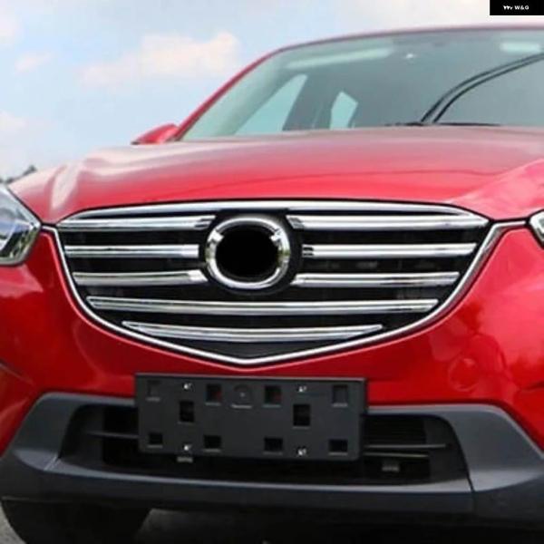 マツダ CX-5 2015 2016 フロントセンターメッシュ グリル カバー トリム ラジエーター ストリップ モールディング ガーニッシュ デコレーション カスタム パーツ アクセサリーItem Width:1inchItem Leng...