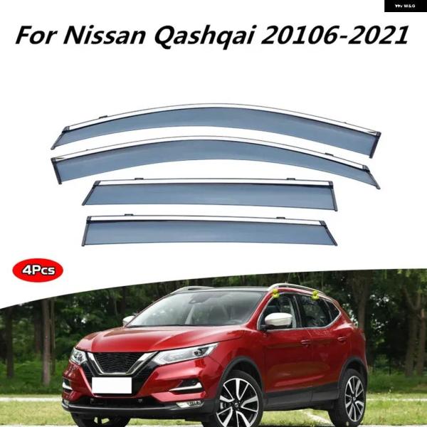 日産 X-TRAIL ROGUE T30 2001-2006 アウター トリム ウィンドウバイザー レインガード シェルター ウェザーシールド シェルター カスタム パーツ アクセサリーMaterial:Metal,PVCHigh-conc...
