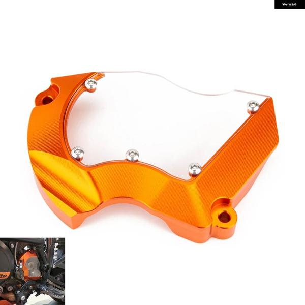 バイク オレンジフロント スプロケット ガードカバー KTM 1290 SUPER DUKE/R/GT 2014-2017 RC8/R 2008-2015 1190 ADVENTURE/R 全年式 カスタム パーツ アクセサリーProtec...