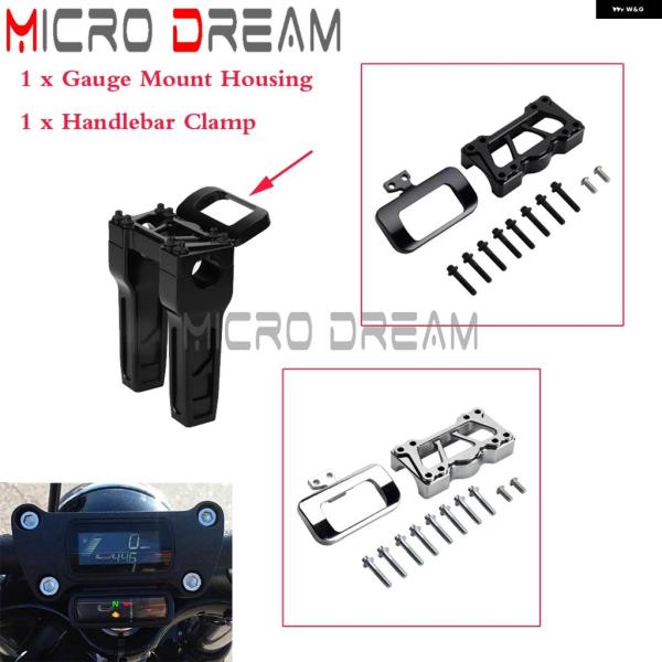 ブラック ハンドルバー トップクランプ バーライザー マウント カバー トップクランプ ゲージ マウント ハウジング ハーレー M8 ソフテイル クラブ スタイル Tバー カスタム パーツ アクセサリーProtective parts:Ot...