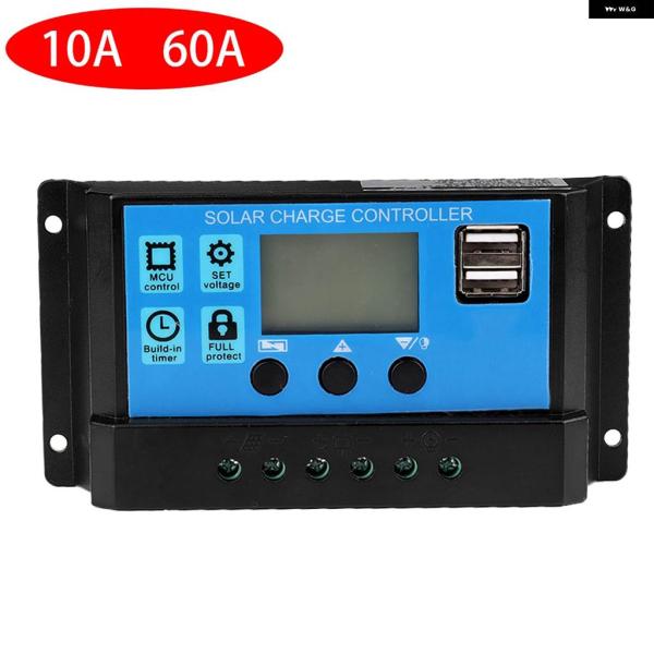 60A/50A/40A/30A/20A/10A 12V 24V ソーラー充電 コントローラ ー PWM コントローラ ー カスタム パーツ アクセサリーHigh-concerned chemical:NoneModel Number:Sol...