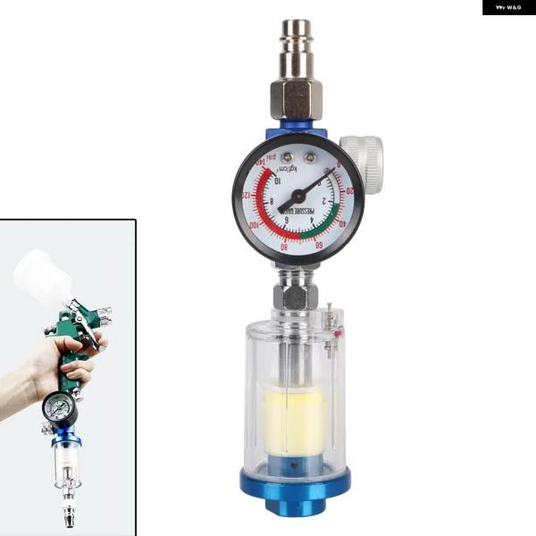 スプレーガンエアレギュレーターゲージEU アダプター 油水分離器 フィルター エア圧工具エアブラシ1/4インチネジ カスタム パーツ アクセサリーBattery Included:NoHigh-concerned chemical:None...