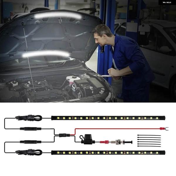 1セット LEDカー エンジン フード下ライトキット 防水 12V 車用LEDストリップ ライトバー オン/オフ機能 車種 カスタム パーツ アクセサリーHigh-concerned chemical:NoneSpecial Feature...