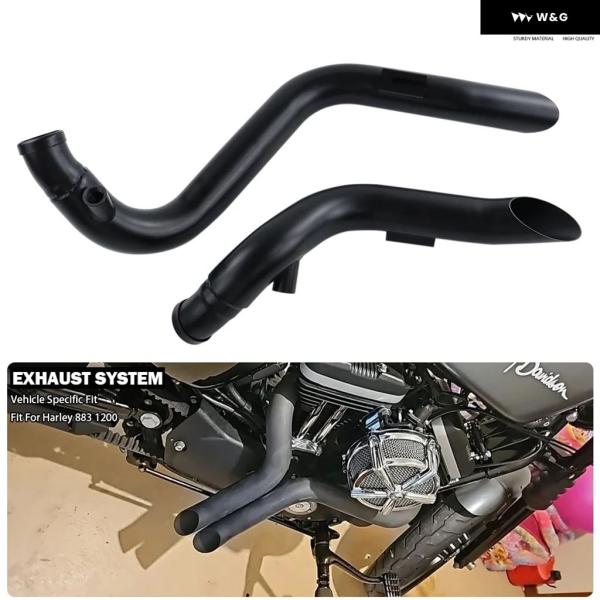 ハーレー T7 ソフテイル スポーツスター 883 1200 ロードキング クラシック アベニューグライド VRSC 用フルエキゾースト システム デュアルマフラー ドラッグ パイプ サイレンサー カスタムパーツ アクセサリー 交換用部品M...