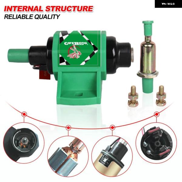 汎用 12V 1-2A インラインマイクロ電動燃料 ポンプ ディーゼル ガソリン フロー 35GPH 4-7 PSI 低圧 カスタム パーツ アクセサリーHigh-concerned chemical:NonePlacement on Ve...