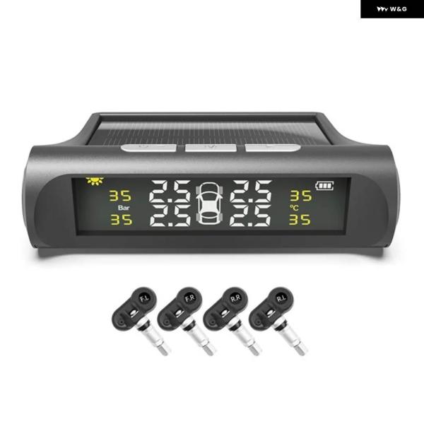 車載用ソーラーパワーTPMSインテリジェントタイヤエア圧 システム 温度計とエア圧センサー搭載 カスタム パーツ アクセサリーHigh-concerned chemical:NoneType:Intake Air Pressure Sens...
