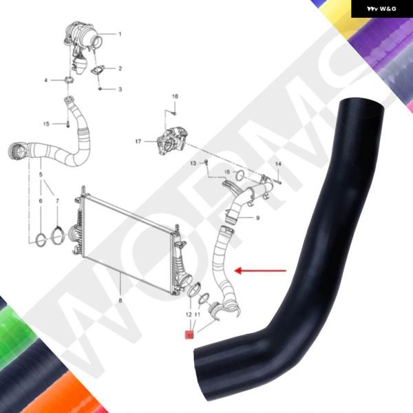 ターボインタークーラー パイプ ホース インシグニア 2.0 CDTI 13242121 2008-2017 カスタム パーツ アクセサリーHigh-concerned chemical:NonePlacement on Vehicle:O...
