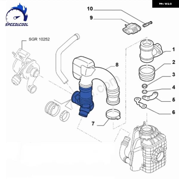 エアインテーク シリコンホース アルファロメオ 156 1.9 JTD エア ボックス ターボインレットホース パイプ チューブ F1003459 55181972 60630540 カスタム パーツ アクセサリーHigh-concerne...