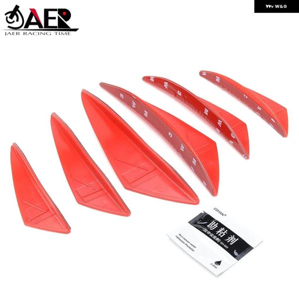 6個分 汎用 バイク フロント バンパー リップ ディフューザー スプリッターフィンボディスポイラー カナード ヴァレンスチンカーチューニング カナード カスタム パーツ アクセサリーProtective parts:OtherHigh-c...