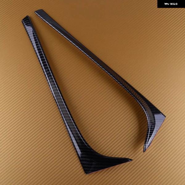 ベラー スタイリング 自動車アクセサリー 2ダブル光沢カーボンリアウィンドウサイドスポイラー ウイング カバー トリム ステッカー VW ゴルフ 7 MK7 カスタム パーツ アクセサリーHigh-concerned chemical:No...