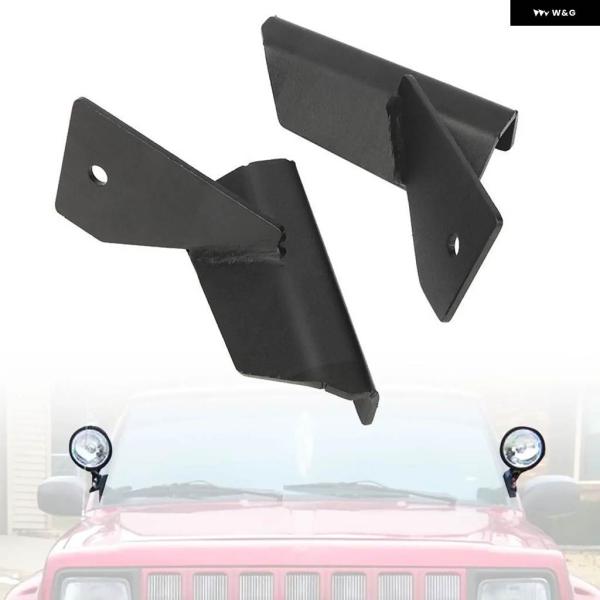 ジープ チェロキー XJ 1984-2001年用Aピラー 4インチLED作業用ライト ブラケット 6MM マウント ホルダー ジープ コマンチMJ 1986-1992用 カスタム パーツ アクセサリーHigh-concerned chemi...